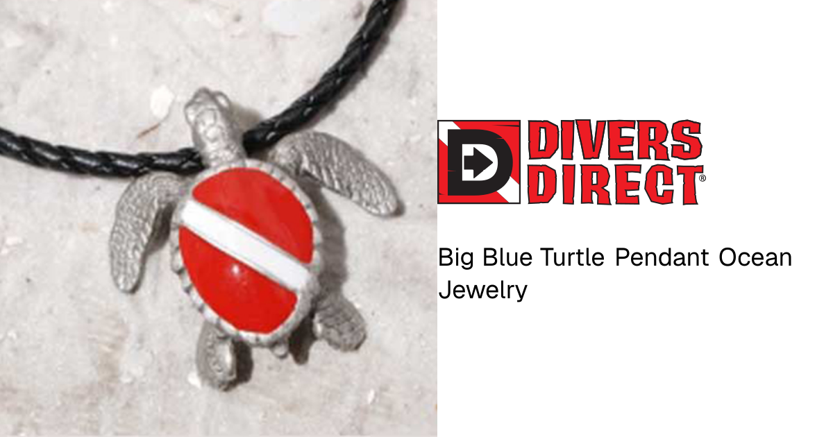 Big Blue Turtle Pendant Ocean Jewelry