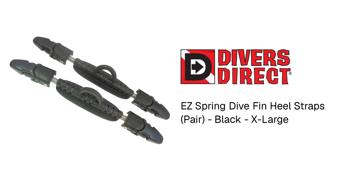 EZ Spring Dive Fin Heel Straps (Pair) - Black - X-Large
