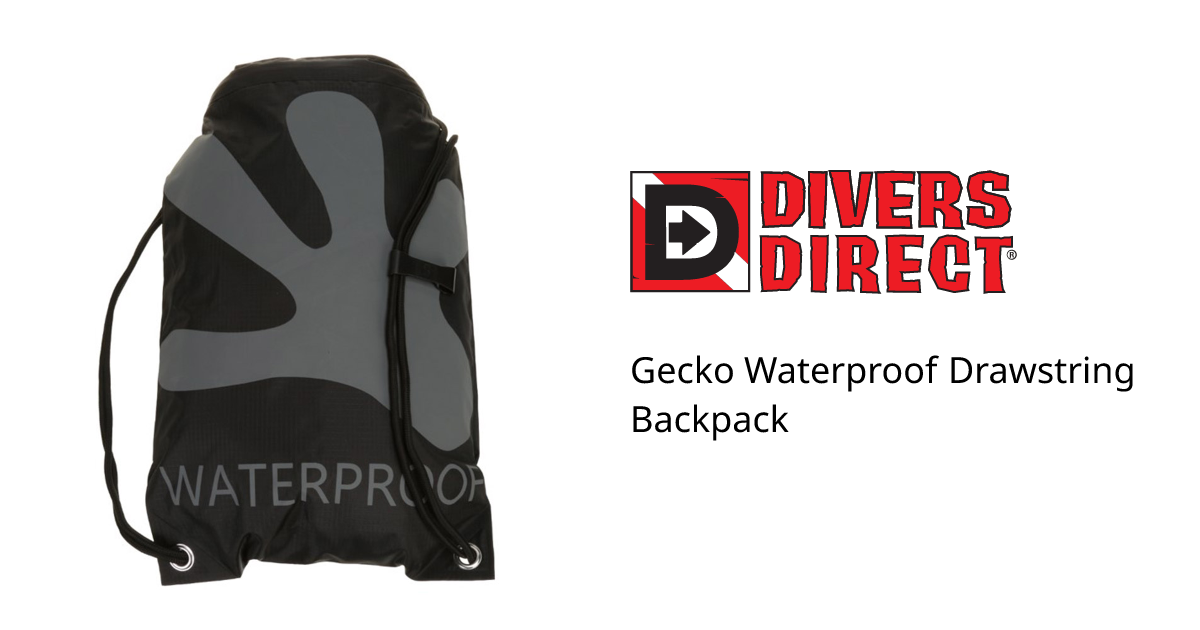 Gecko Waterproof Drawstring Backpack
