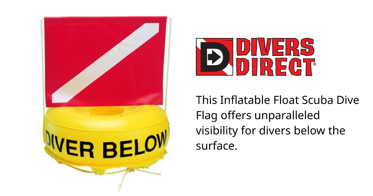 This Inflatable Float Scuba Dive Flag offers unparalleled visibility ...