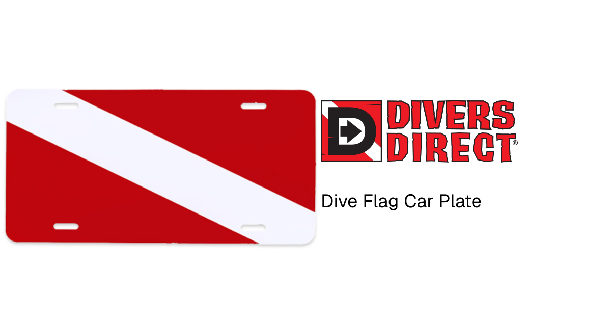 Dive Flag Car Plate