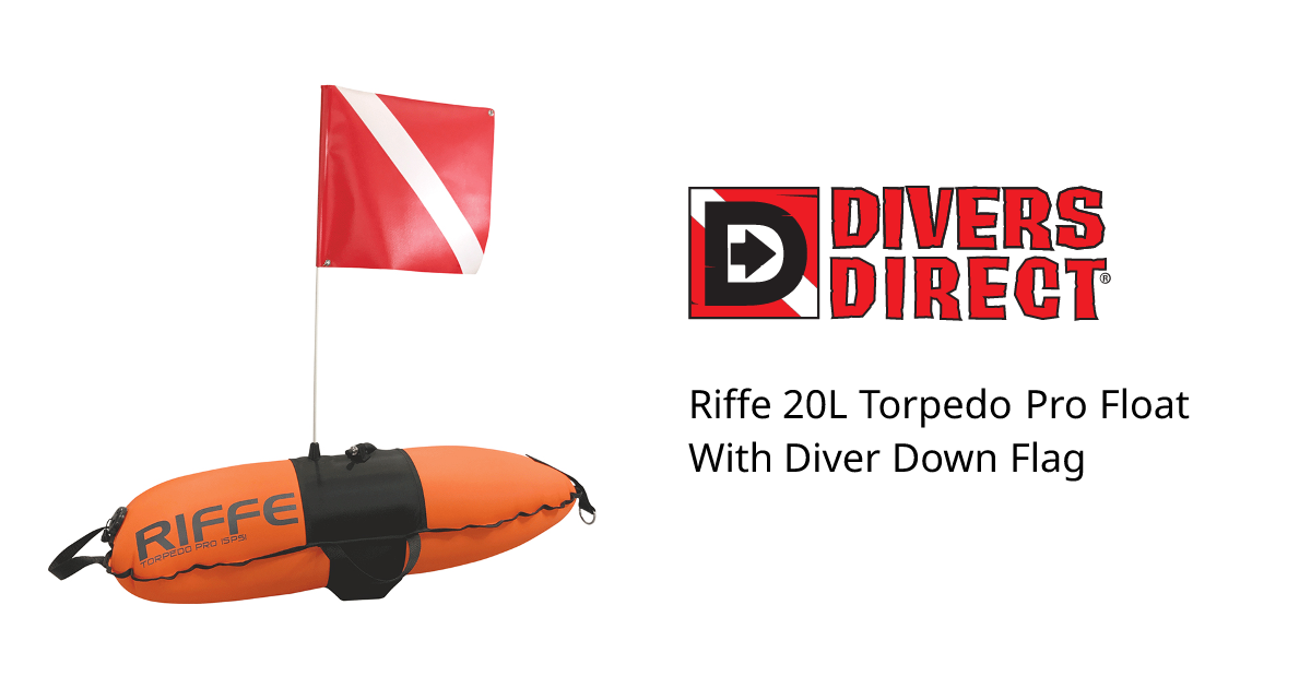 Riffe 20L Torpedo Pro Float With Diver Down Flag