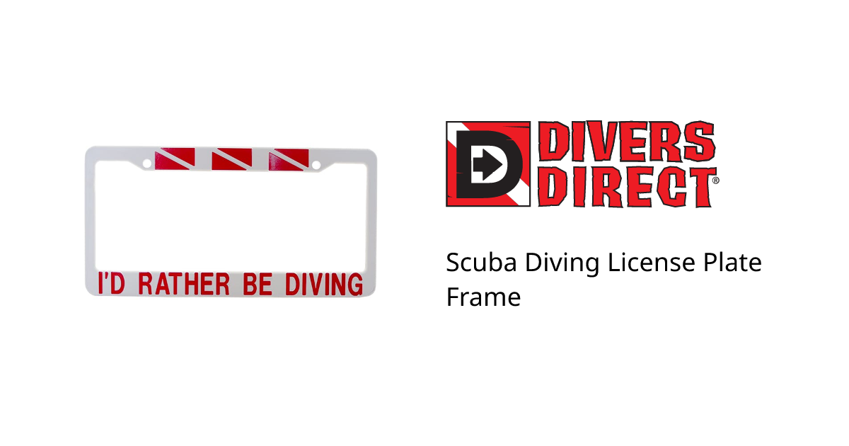 Scuba Diving License Plate Frame