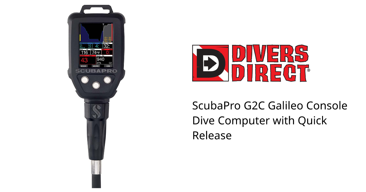 ScubaPro G2C Galileo Console Dive Computer with Quick Release