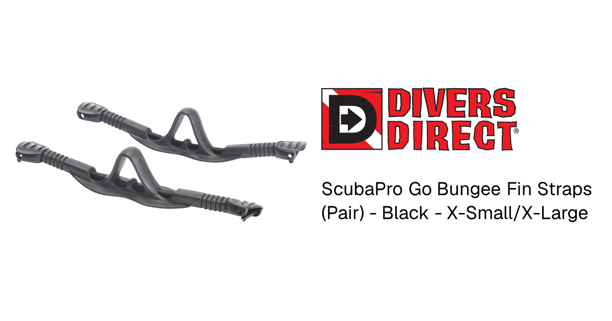 ScubaPro Go Bungee Fin Straps (Pair) - Black - X-Small/X-Large