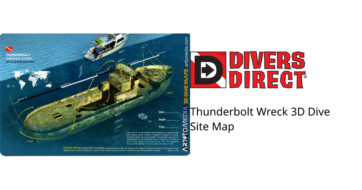 Thunderbolt Wreck 3D Dive Site Map