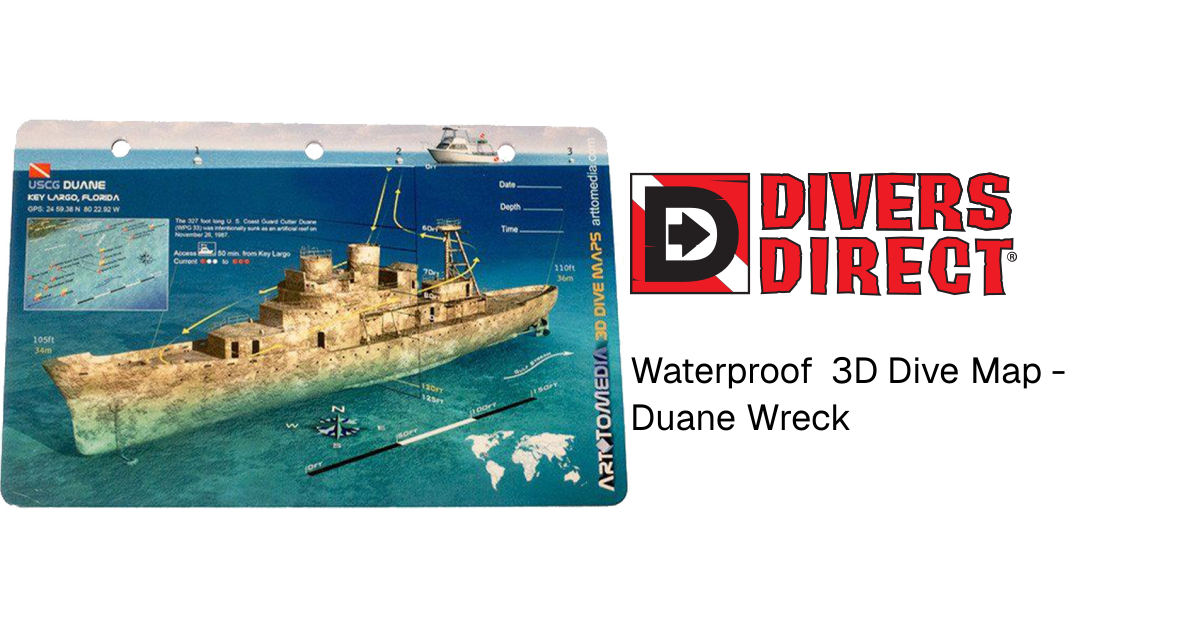 Waterproof 3D Dive Map - Duane Wreck